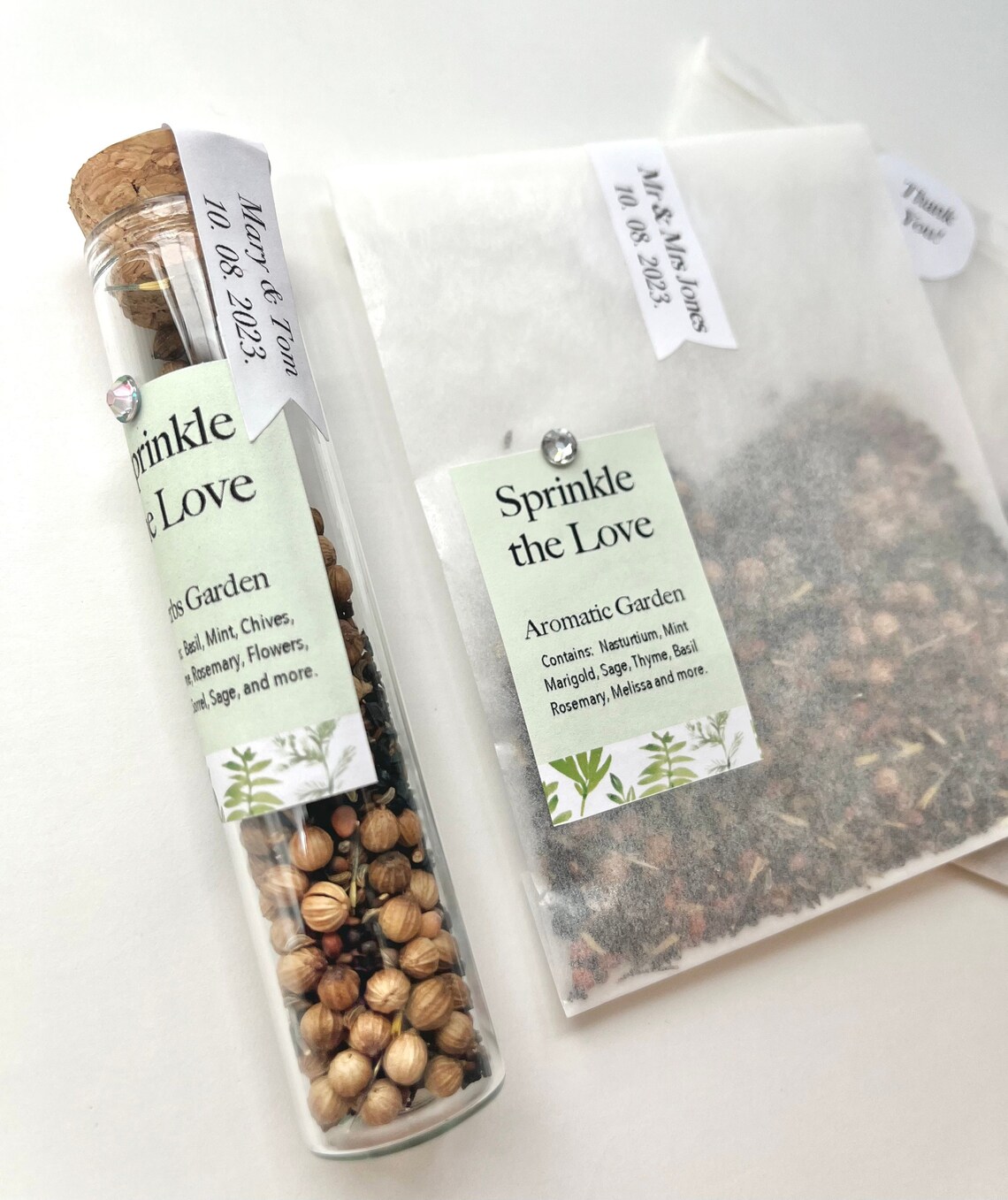 Personalized Seed Wedding Favors | Custom Made Gift for Guests | Herbs ...