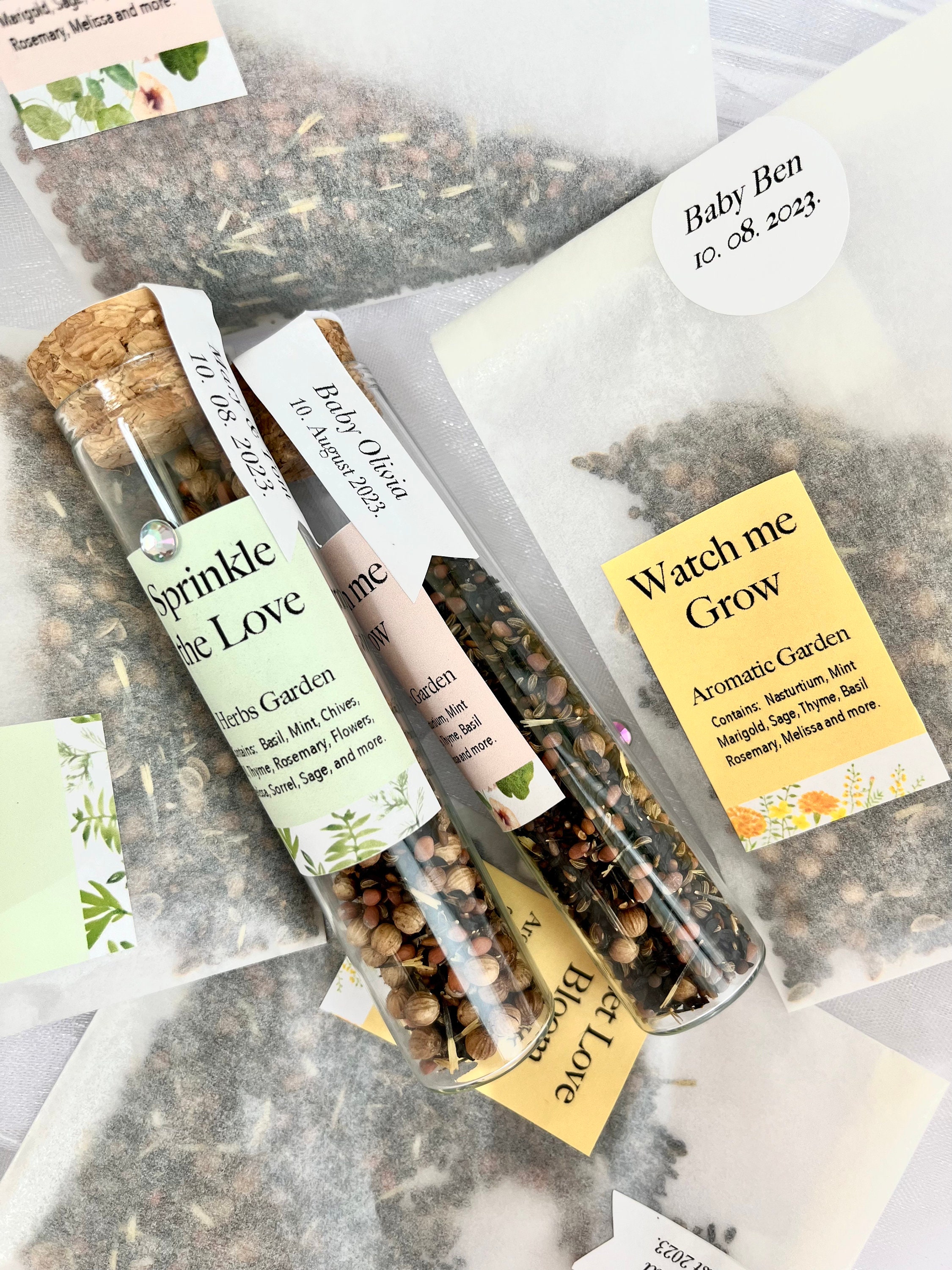 Personalized Seed Wedding Favors | Custom Made Gift for Guests | Herbs ...