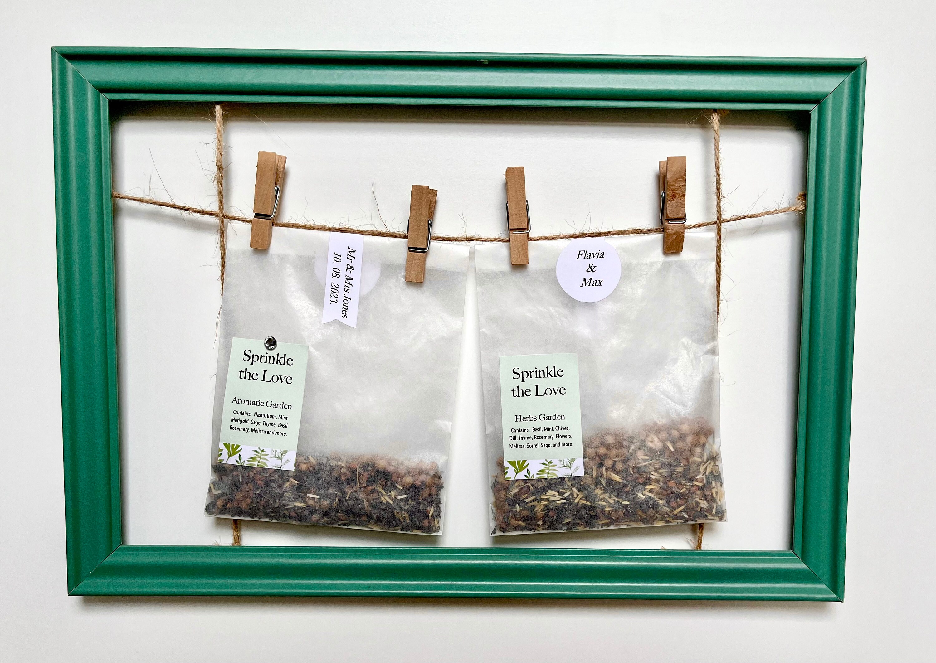 Personalized Seed Wedding Favors | Custom Made Gift for Guests | Herbs ...