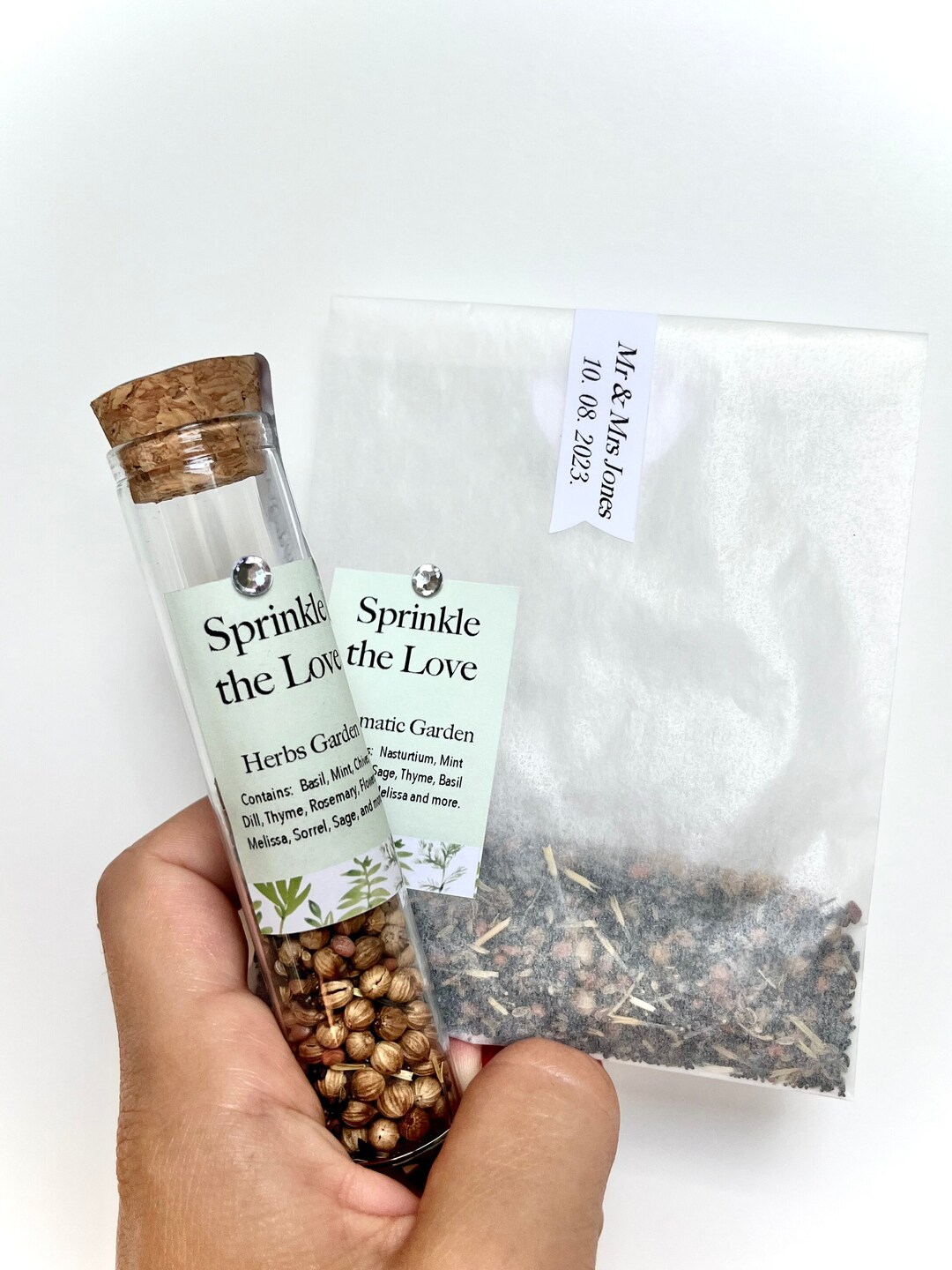 Personalized Seed Wedding Favors | Custom Made Gift for Guests | Herbs ...