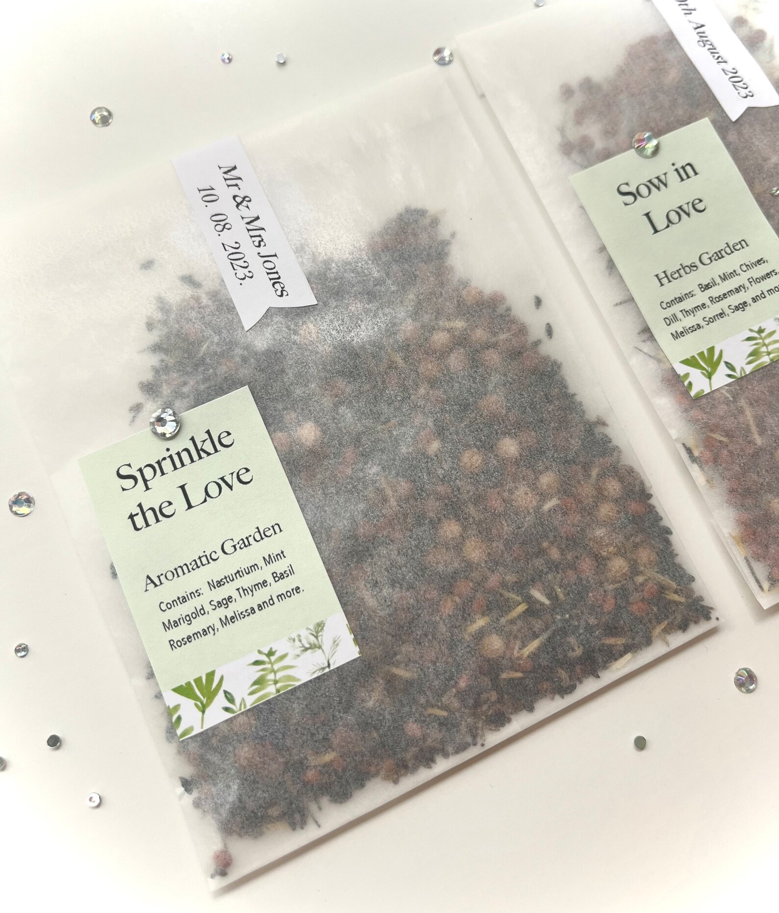 Personalized Seed Wedding Favors | Custom Made Gift for Guests | Herbs ...