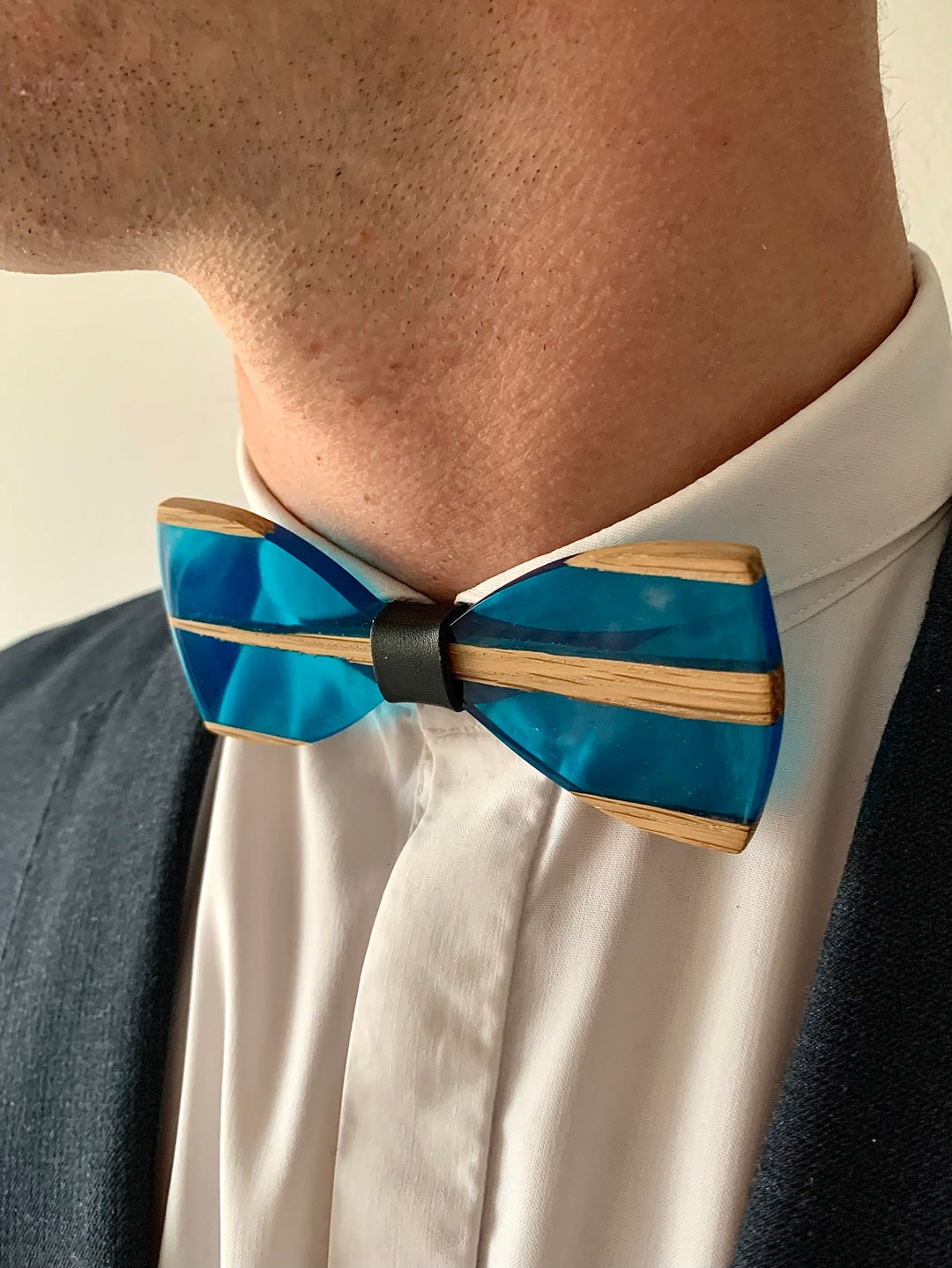 Wooden Bow Tie, Turquoise Bow Tie, Mens Bow Tie, Wedding Bow Tie, Best ...