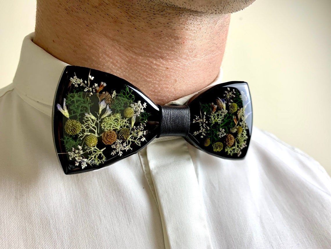 Forest Bow Tie, Mans Bow Tie, Unique Bow Tie, Unusual Bow Tie, Unusual ...
