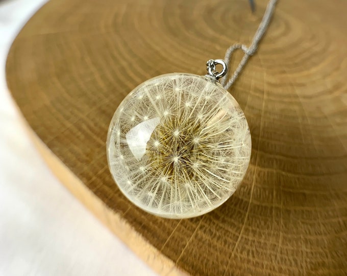 Dandelion Necklace Dandelion Jewelry Dandelion Pendant - Etsy