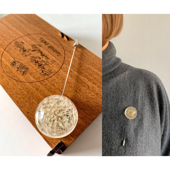 Dandelion Brooch Chunky Brooch Dandelion Jewelry Dandelion - Etsy