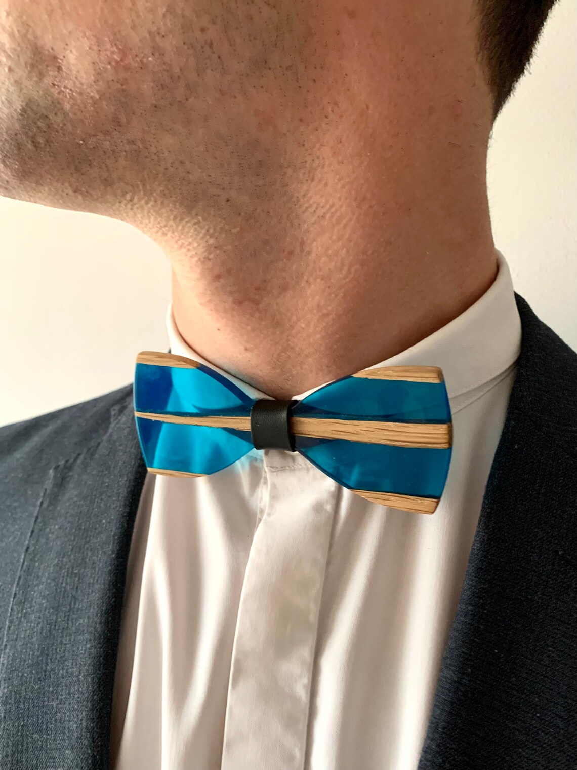 Wooden Bow Tie, Turquoise Bow Tie, Mens Bow Tie, Wedding Bow Tie, Best ...