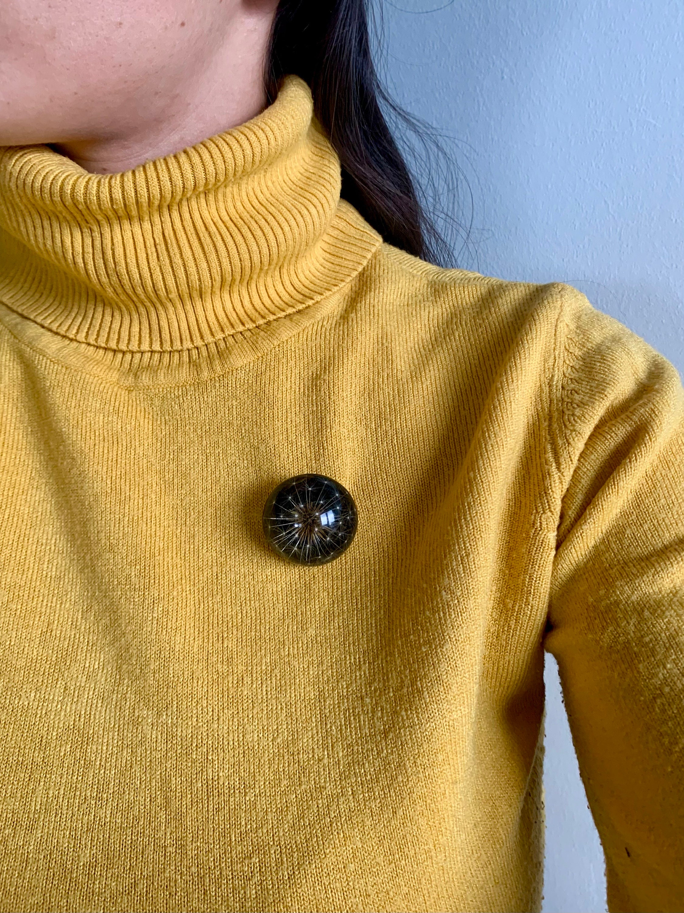 Broche pissenlit, grosse broche, bijoux pissenlit, broche unique ...