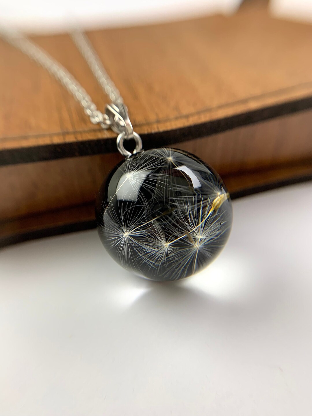 Dandelion Seeds Necklace, Real Dandelion Necklace, Orb Dandelion ...
