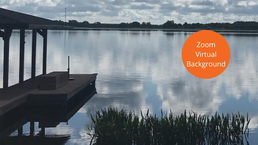 Zoom Background Morning Lake Reflection Virtual Background for ...