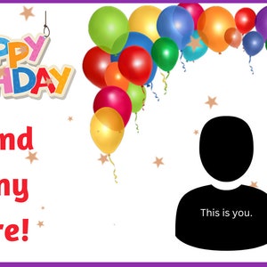 Happy Birthday Zoom Background Digital Virtual Background for - Etsy