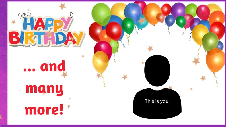 Happy Birthday Zoom Background Digital Virtual Background for - Etsy