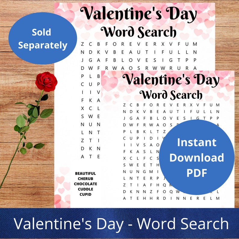 Printable Valentine's Day Word Scramble, Word Scramble Party Game ...