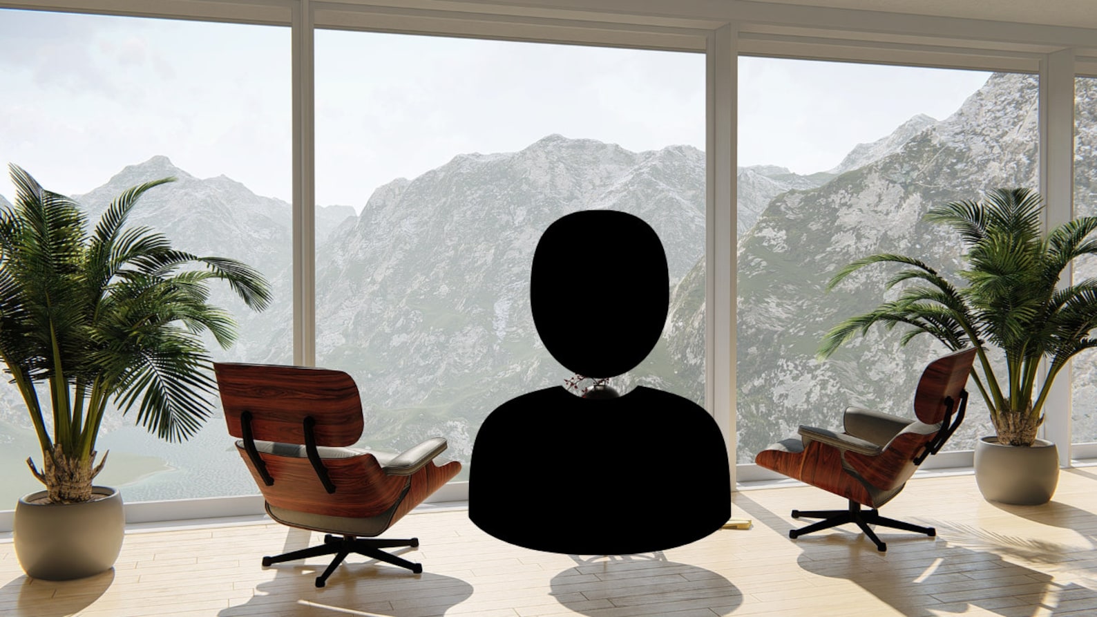 Mountains Office Zoom Background, Professional Virtual Background for ...