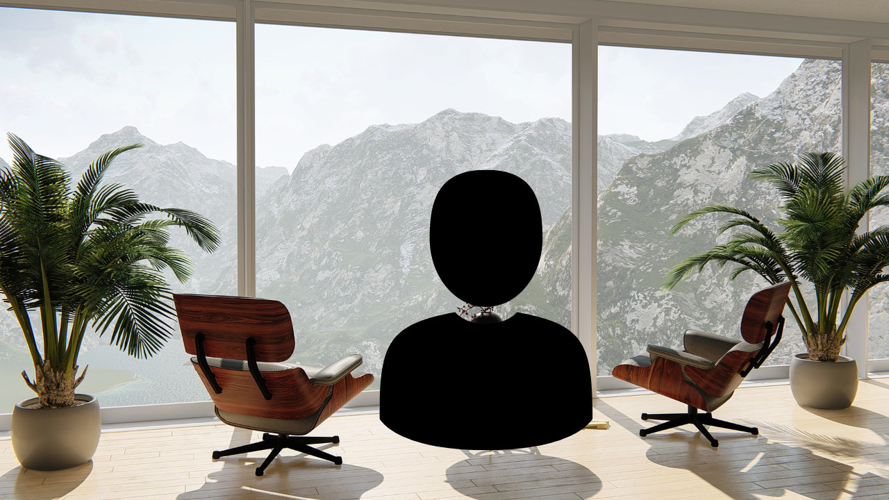Mountains Office Zoom Background, Professional Virtual Background for ...