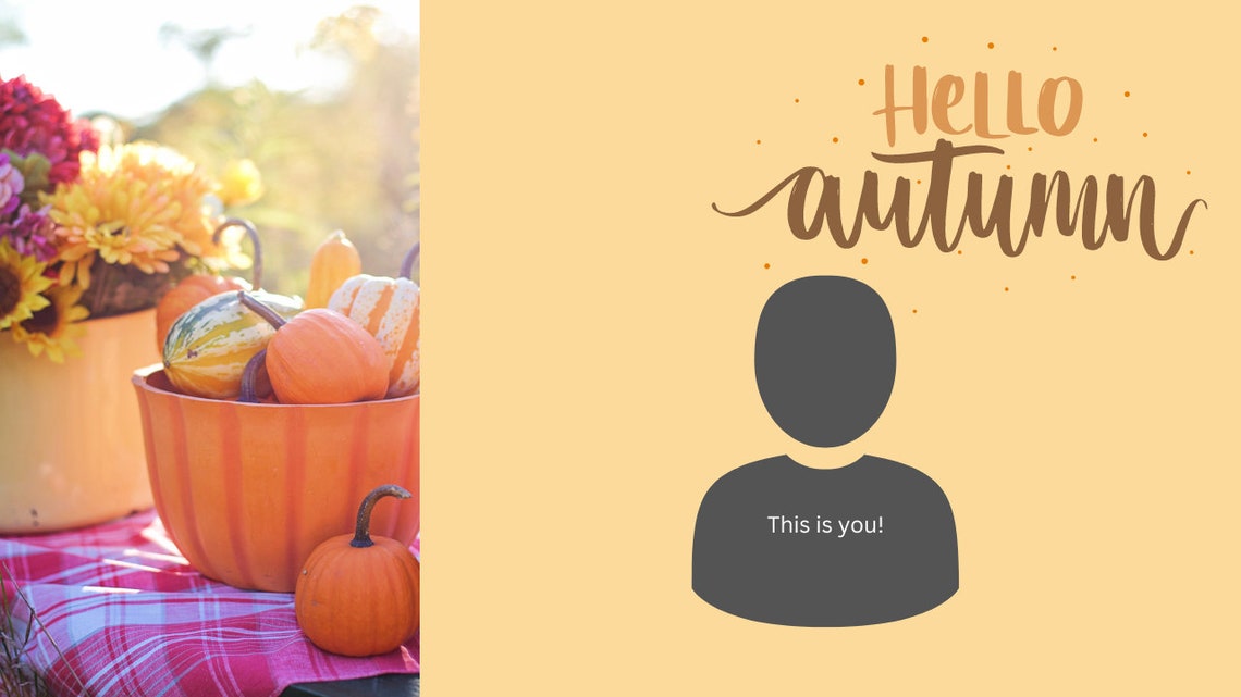 Fall Autumn Zoom Background Digital Virtual Background for - Etsy