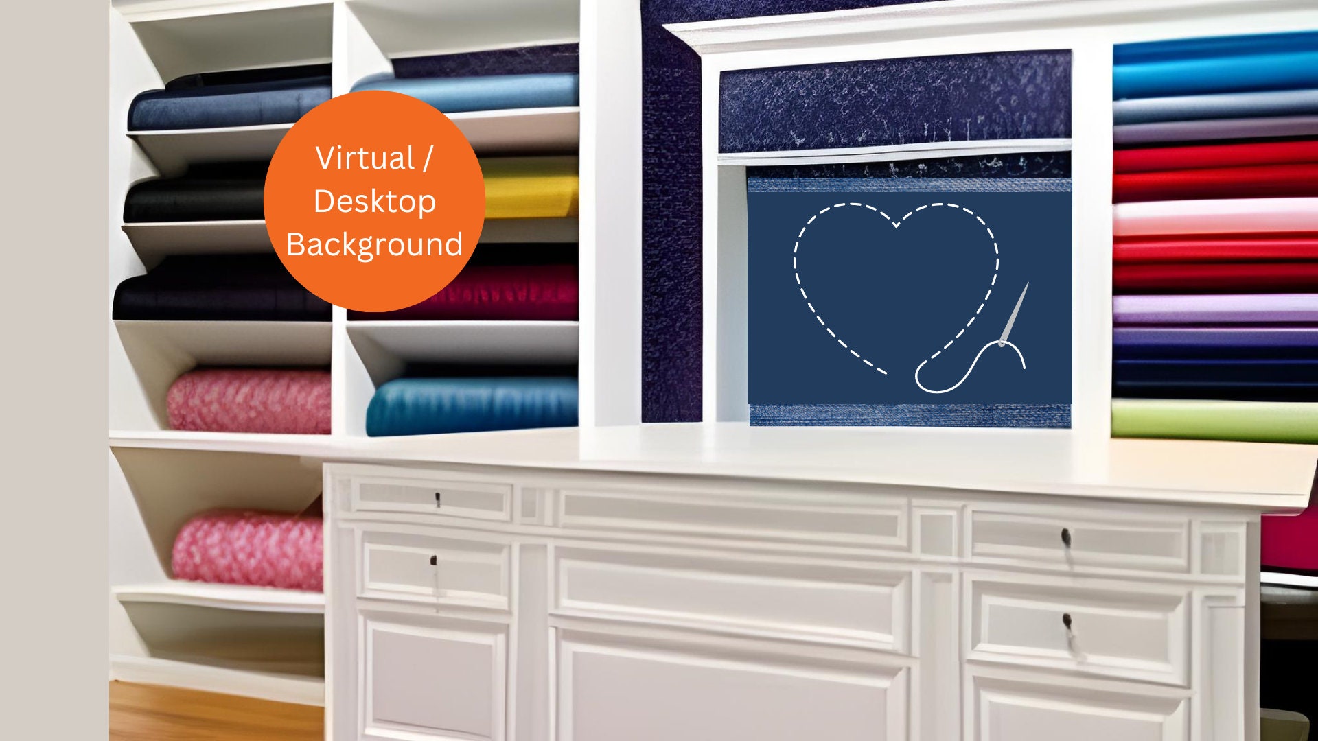 White Sewing Room Zoom Background Digital Virtual Background for Zoom ...