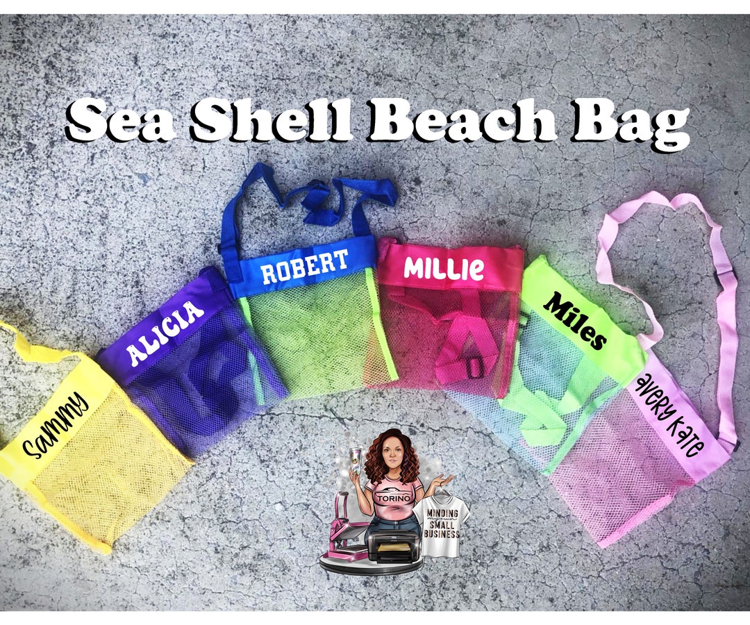 Seashell Bag, Personalized Seashell Bag, Kids Beach Bag, End of Year ...