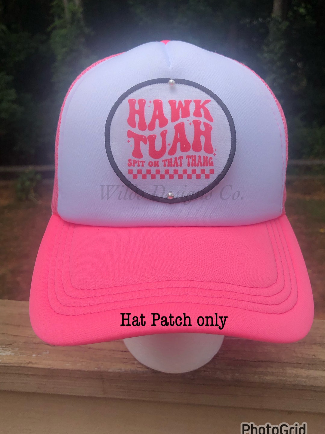 Hawk Tuah Hat Patch, Hawk Tuah Iron on Hat Patch, Trucker Hat Bar ...