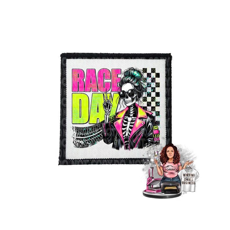 Trucker Hat Patches, Race Day Patch, Checkered Flag Patch, Racing Patch ...