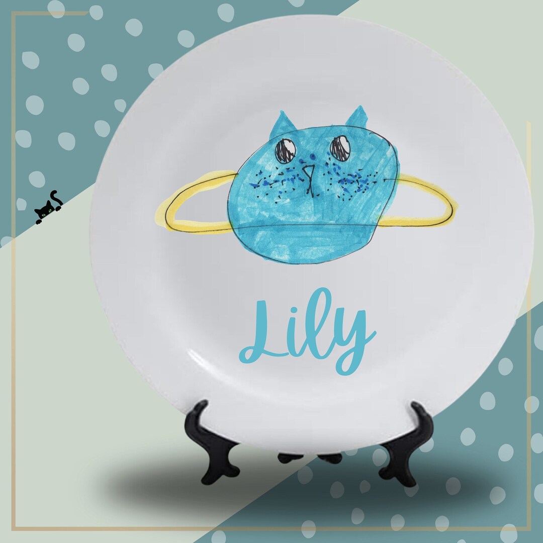 Kids Plate, Kids Art on a Plate, Personalized Plates, Gift Plates ...