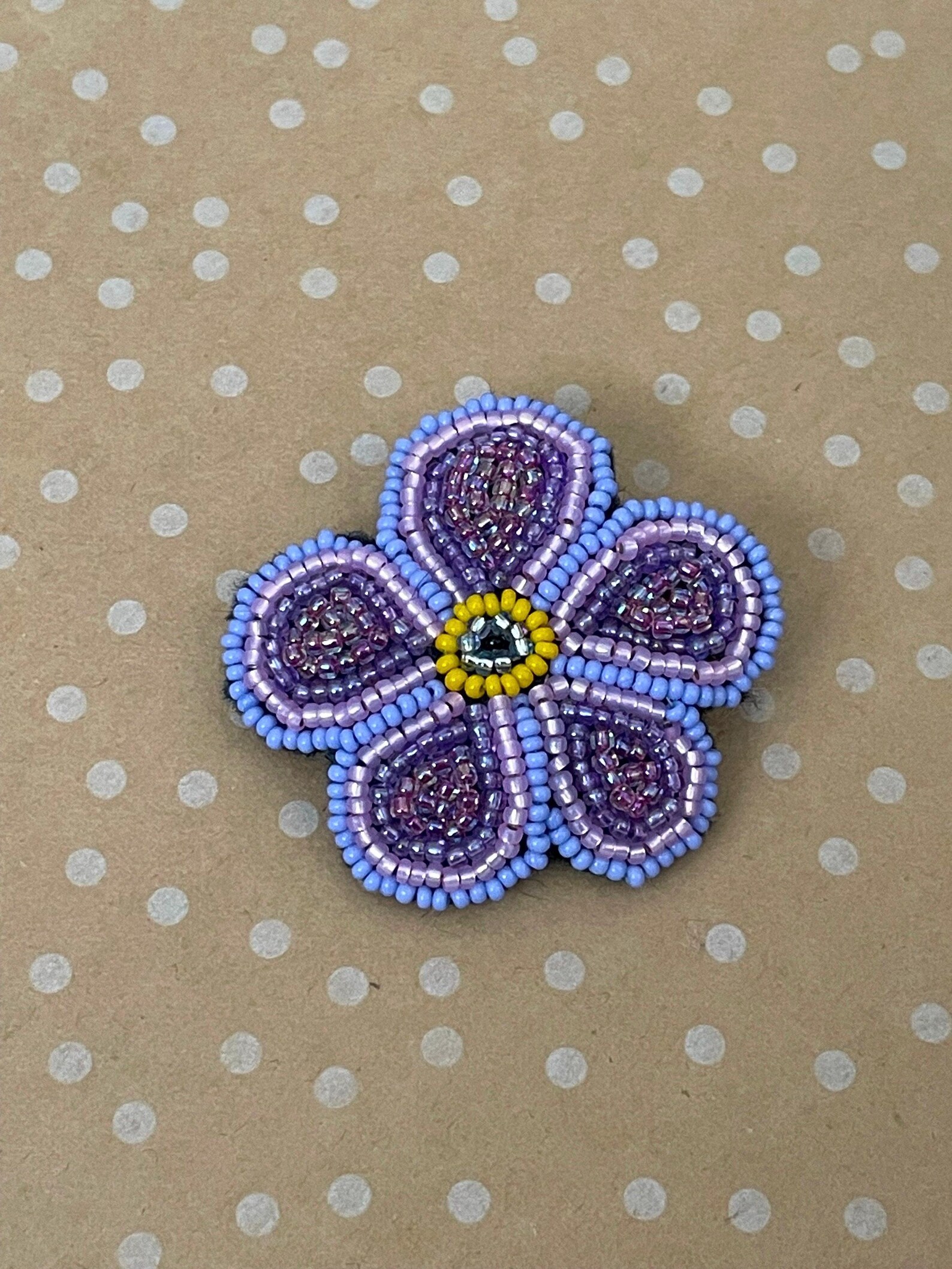 Customizable Beaded Flower Pin - Etsy Canada