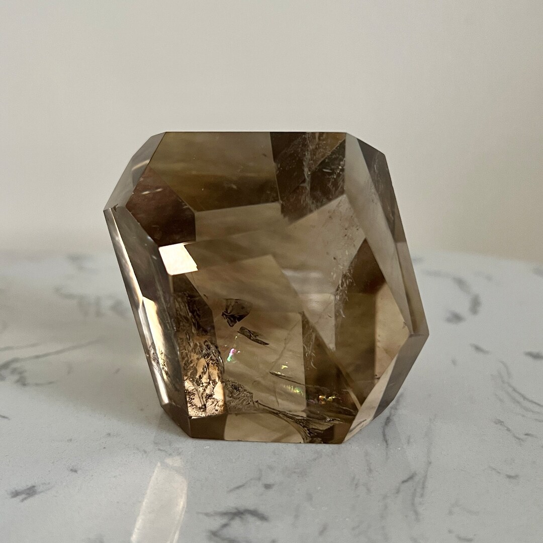 Phantom Smoky Citrine Freeform With Rainbows - Etsy