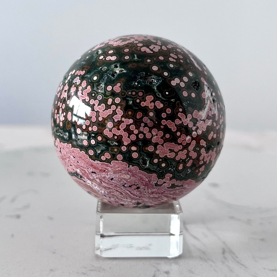High Grade New Deposit Pink Veinless Ocean Jasper Sphere - Etsy Canada