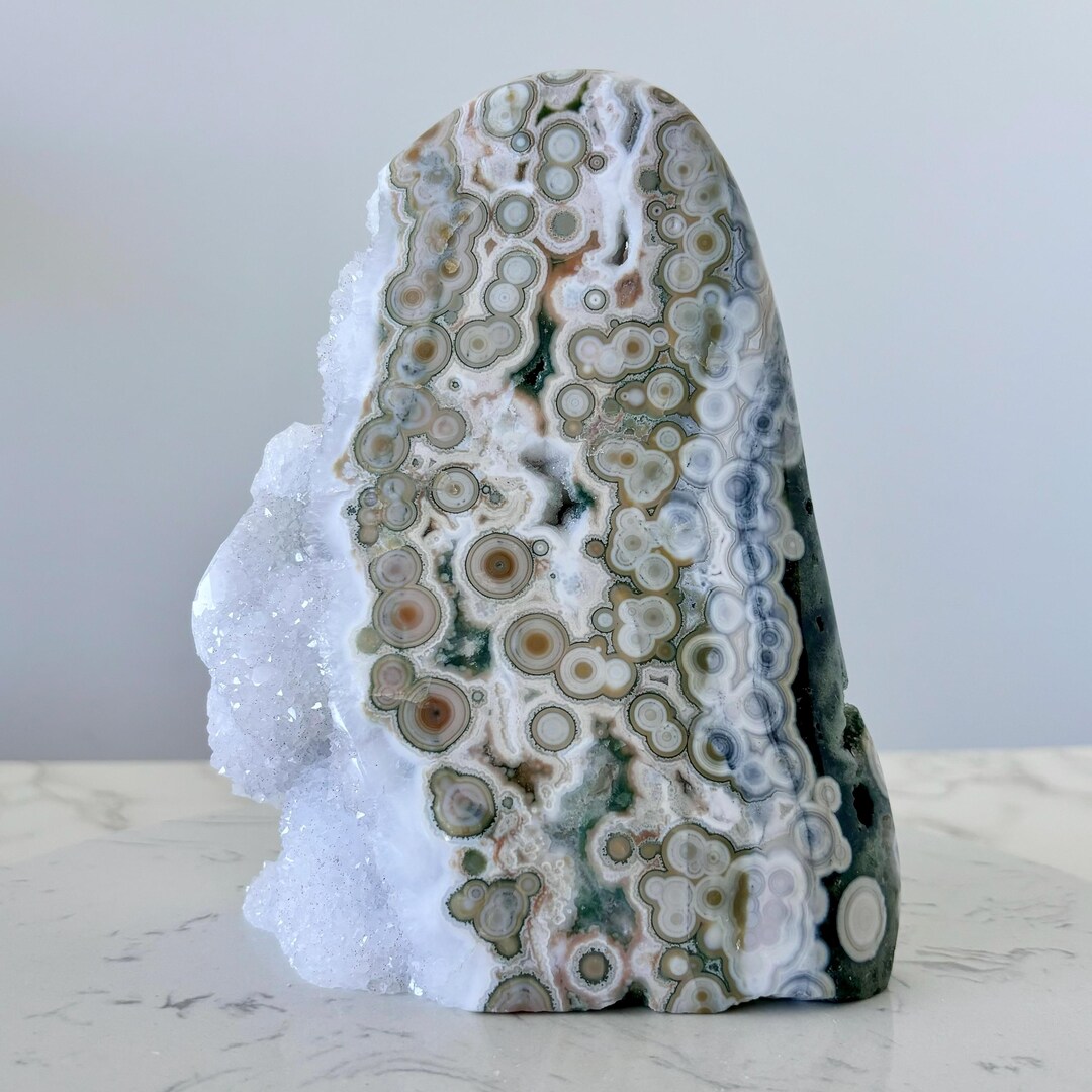 RARE FIND High Grade Blue Pink Quartz 8th Vein Orbicular Ocean Jasper ...