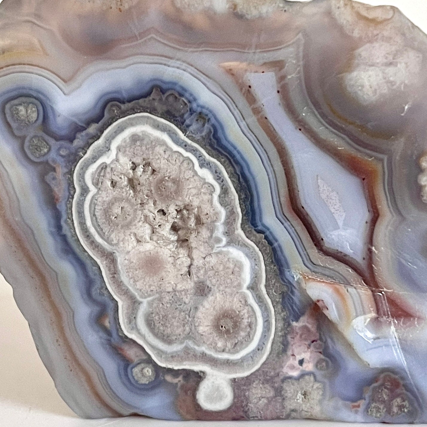 Blue Flower Agate Slab - Etsy