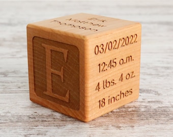 Personalized Baby Block | New Baby Birth Block | Custom Baby Stats ...