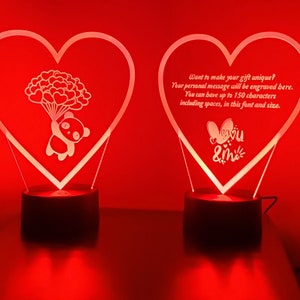 Cute and Custom LED Signs With Custom Message for Valentine's Day ...