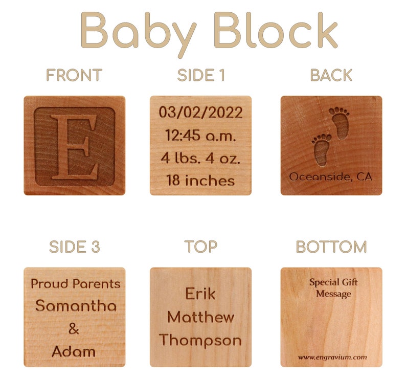 Personalized Baby Block New Parent Gift | New Baby Gift | New Baby ...