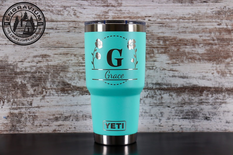 Personalized YETI Tumbler Custom Name Monogram & Vacation - Etsy