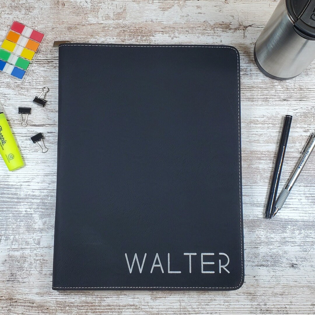 Personalized Leather Portfolio, Engraved Leather Portfolio, Monogramed ...
