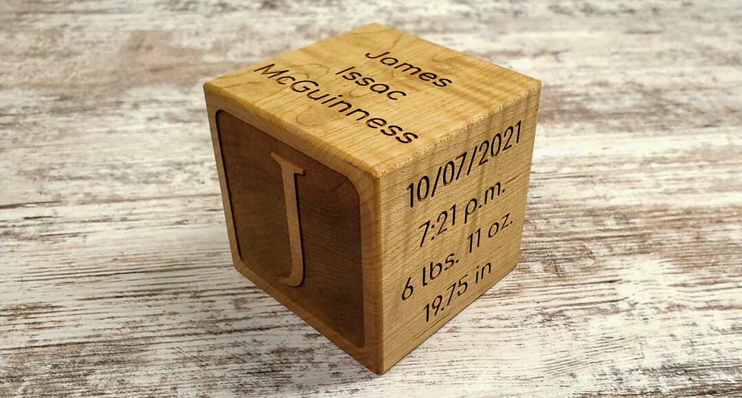 Personalized Baby Block New Parent Gift New Baby Gift New Baby Birth ...