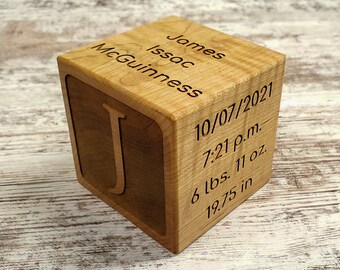 Newborn Birth Stat Blocks Custom Baby Keepsake Personalized - Etsy