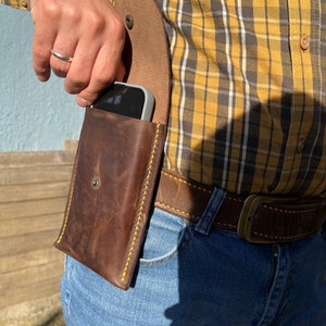 Belt Clip & Loop, Vintage Leather Phone Case for Belt, 17 Pro Max ...