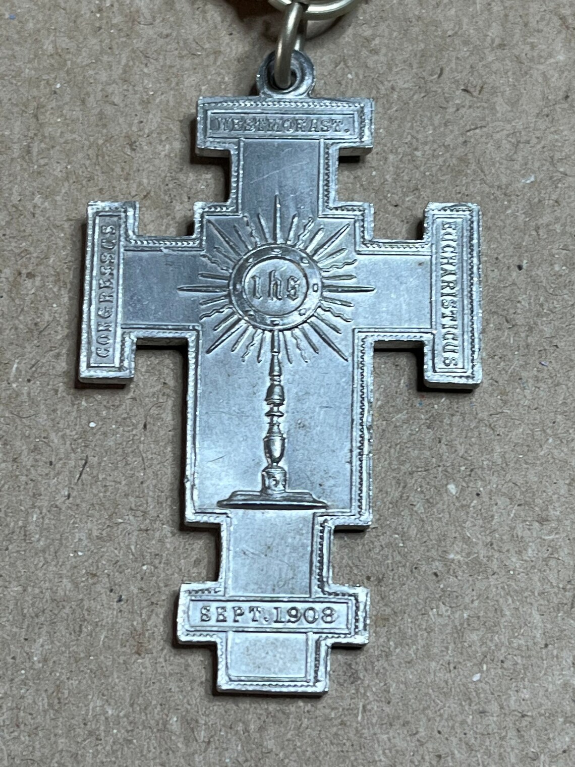 Very Rare Antique IHS Eucharistic Westminster Congress 1908 Medal ...