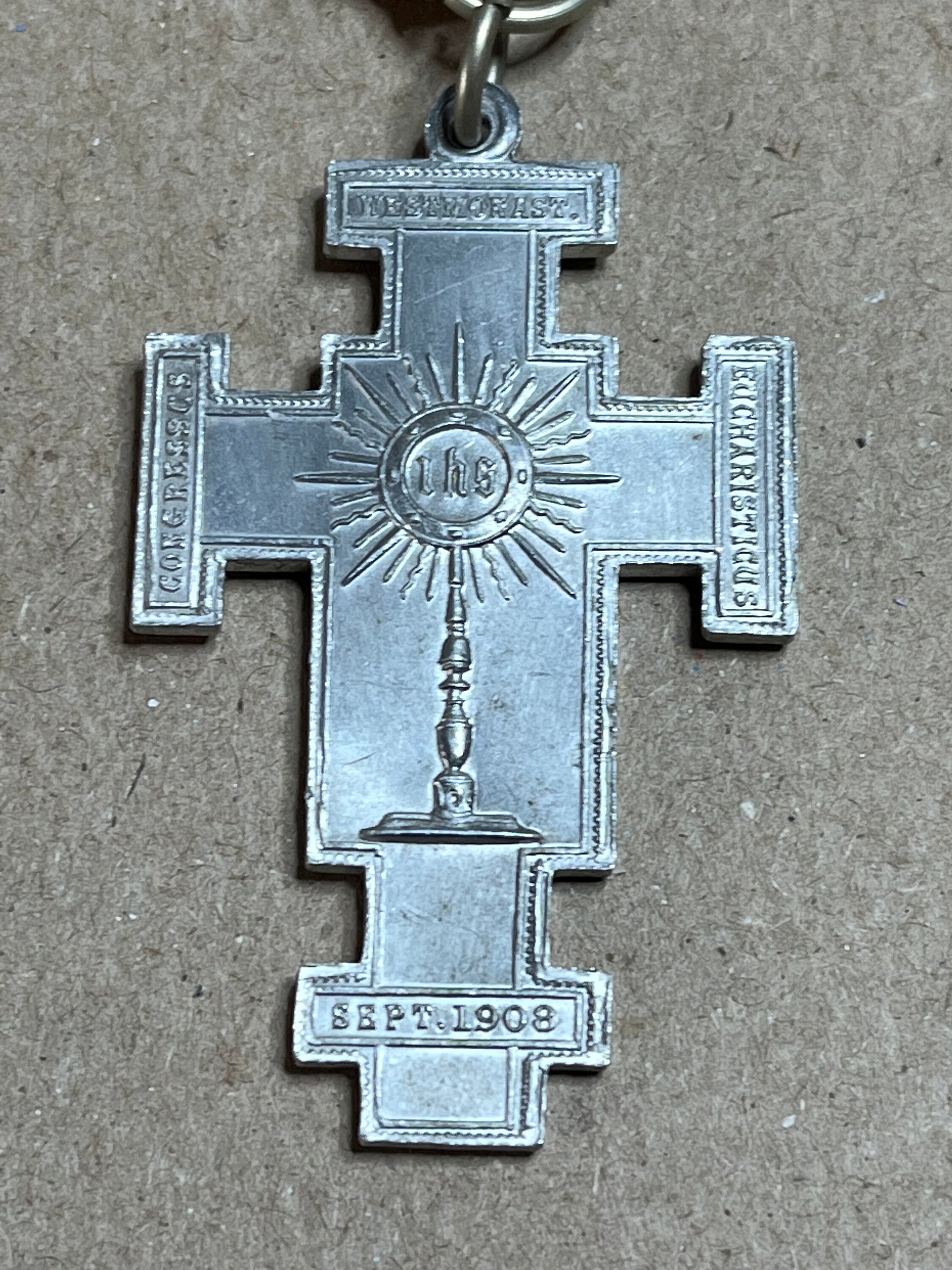 Very Rare Antique IHS Eucharistic Westminster Congress 1908 Medal ...