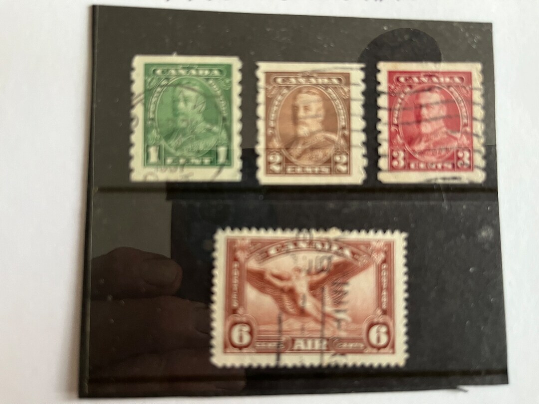 Vintage Canadian Coil Stamps 1935 Used - Etsy