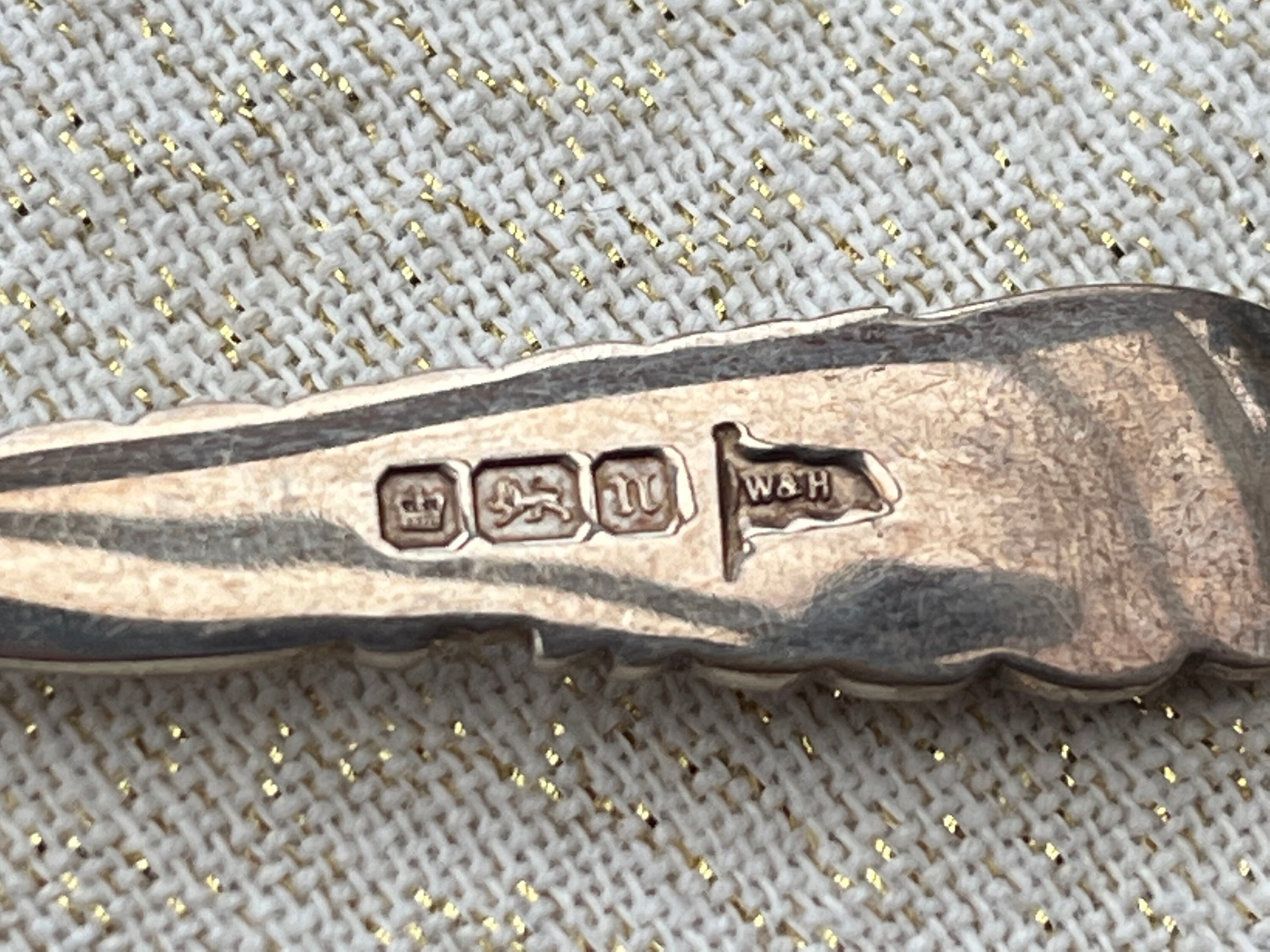 Antique Silver Hallmark Spoons & Tongues Made by Walker and Hall of ...