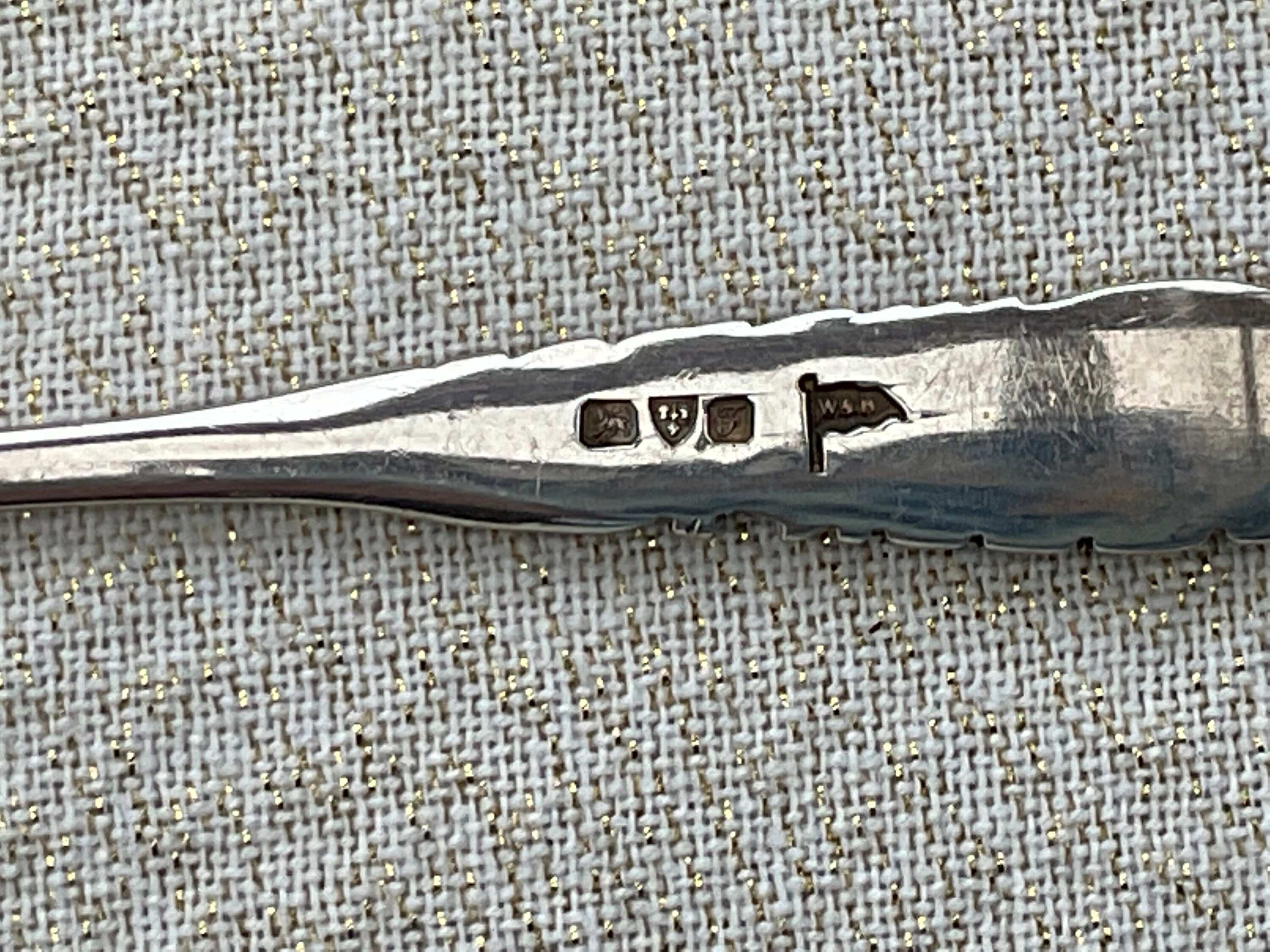 Antique Silver Hallmark Spoons & Tongues Made by Walker and Hall of ...