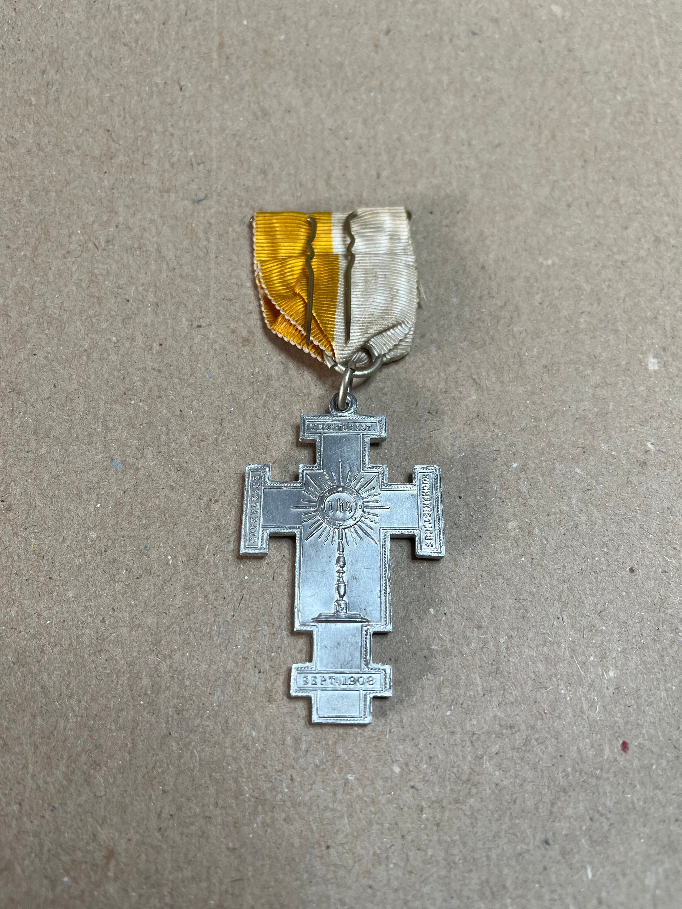 Very Rare Antique IHS Eucharistic Westminster Congress 1908 Medal ...