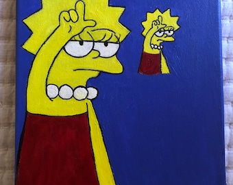 Lisa Simpson Loser 5x7 Acrylic Painting - Etsy