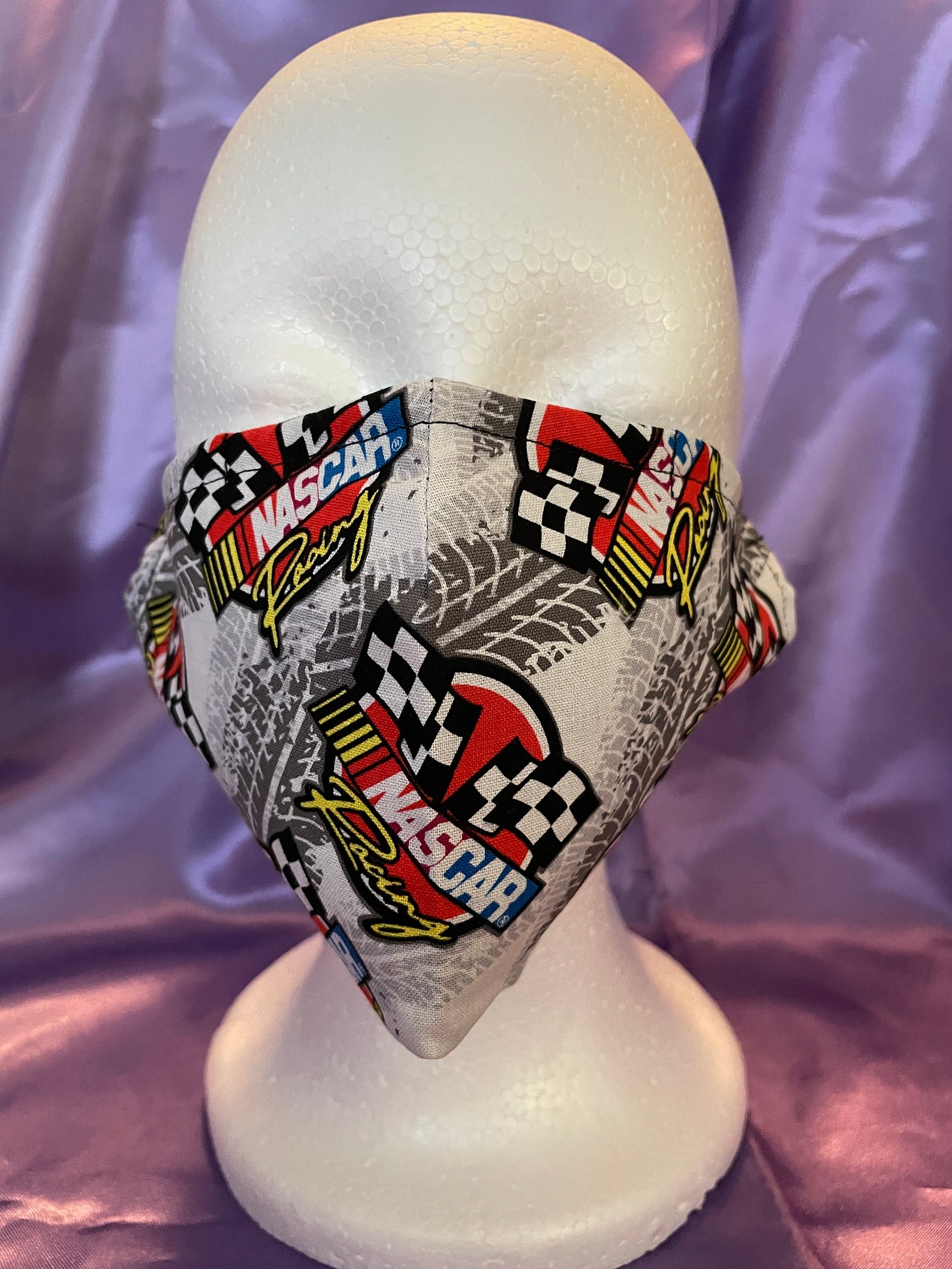 NASCAR tire marks mask | Etsy