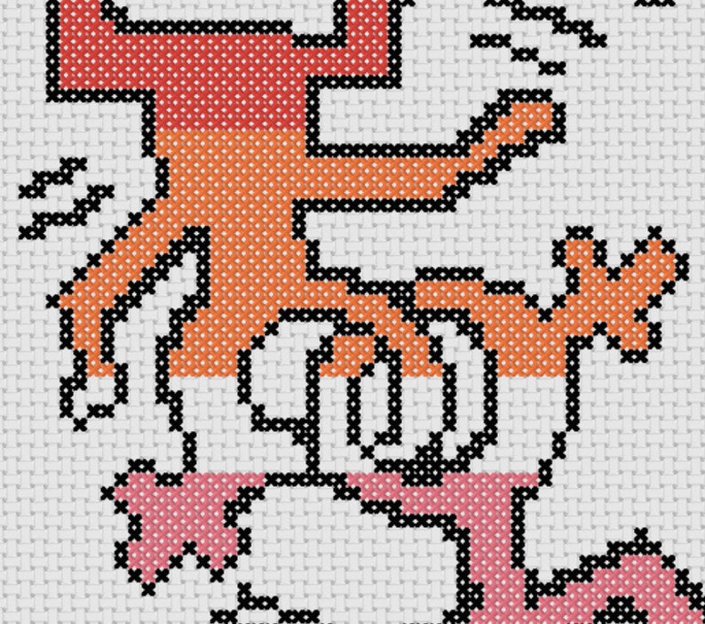 Keith Haring Lesbian Flag Cross Stitch Design - Etsy