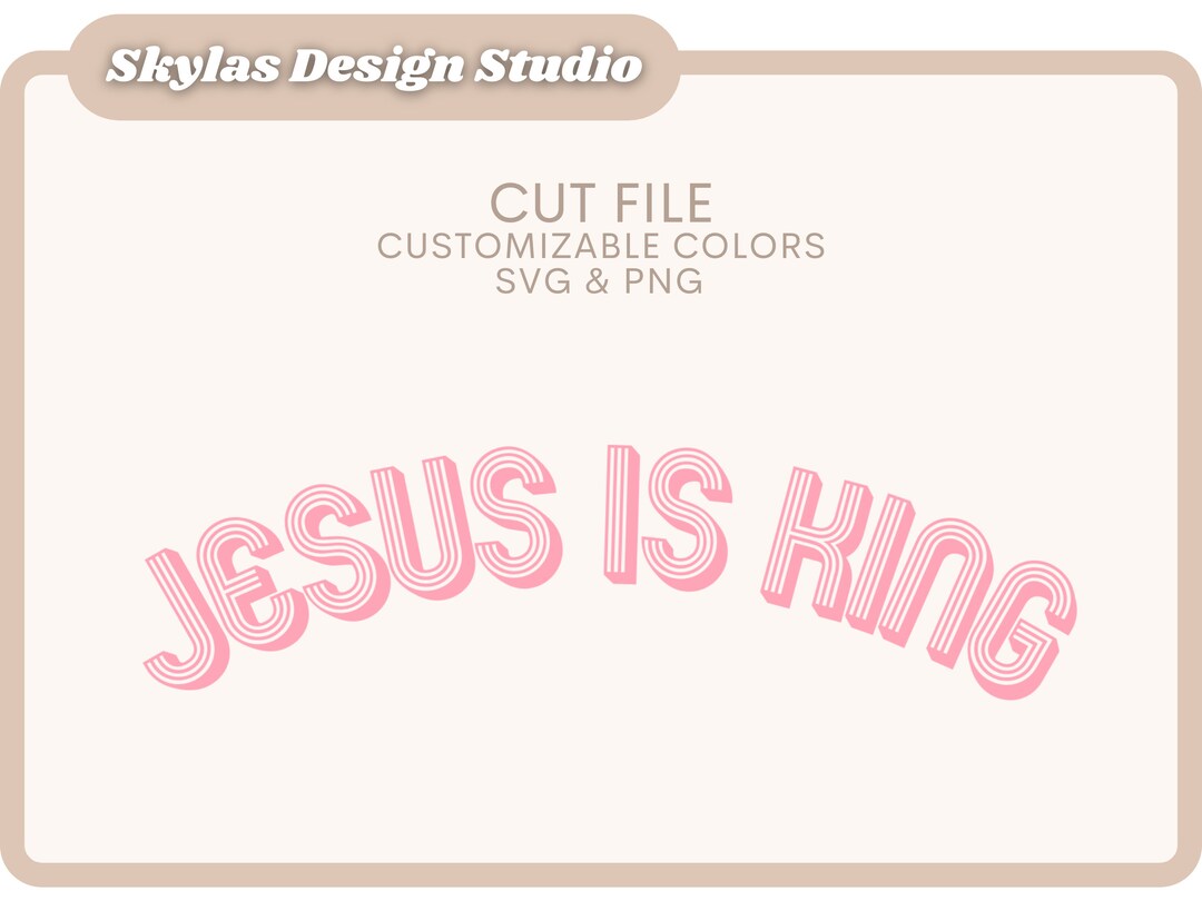Jesus is King SVG PNG, Christian Svg, Religious Svg, Self Care Svg ...