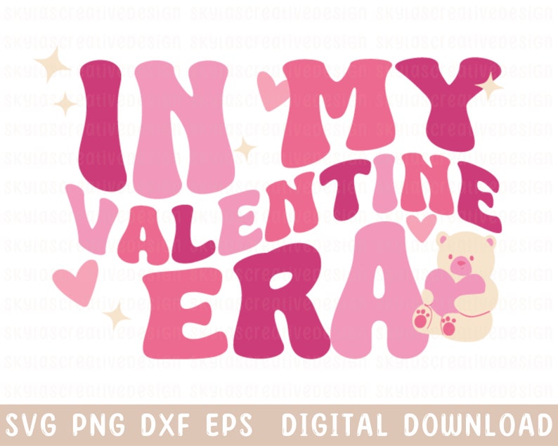 In My Valentine Era Svg Png, Preppy Svg, Retro Valentine Svgpng ...
