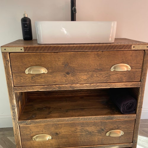 Rustic Vanity Unit Reclaimed Vanity Unit Farmhouse - Etsy