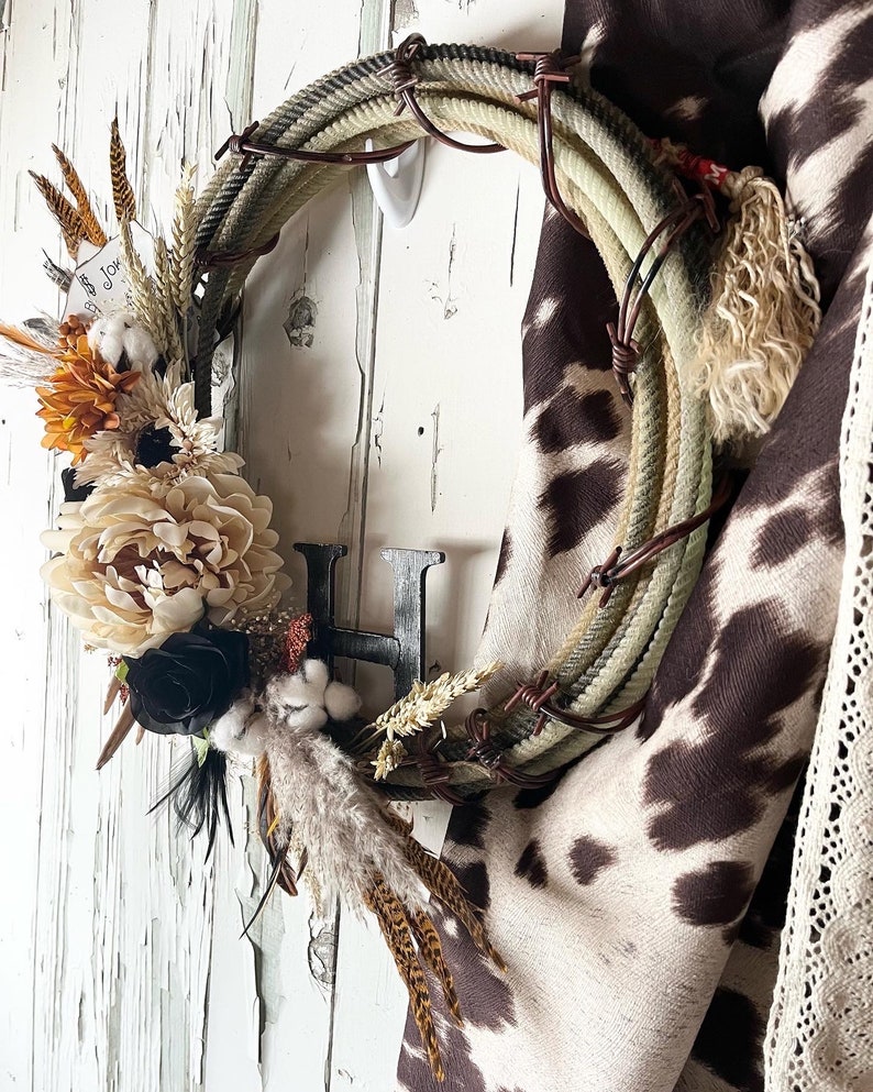 Lariat Wreath/ Lasso Wreath/ Rope Wreath/ Farmhouse Wreath/ - Etsy